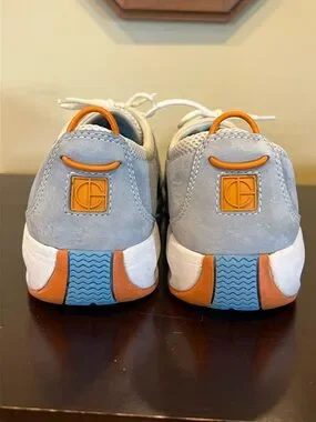 Cole Haan | Shoes | Cole Haan Light Blue And White Sneakers With Orange ...